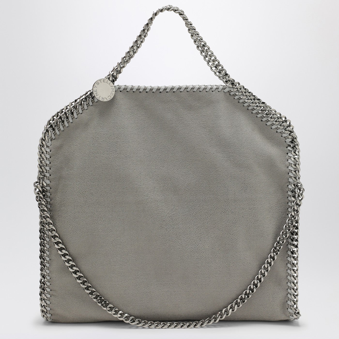 STELLA MCCARTNEY Light grey Falabella Fold Over tote bag | TheDoubleF