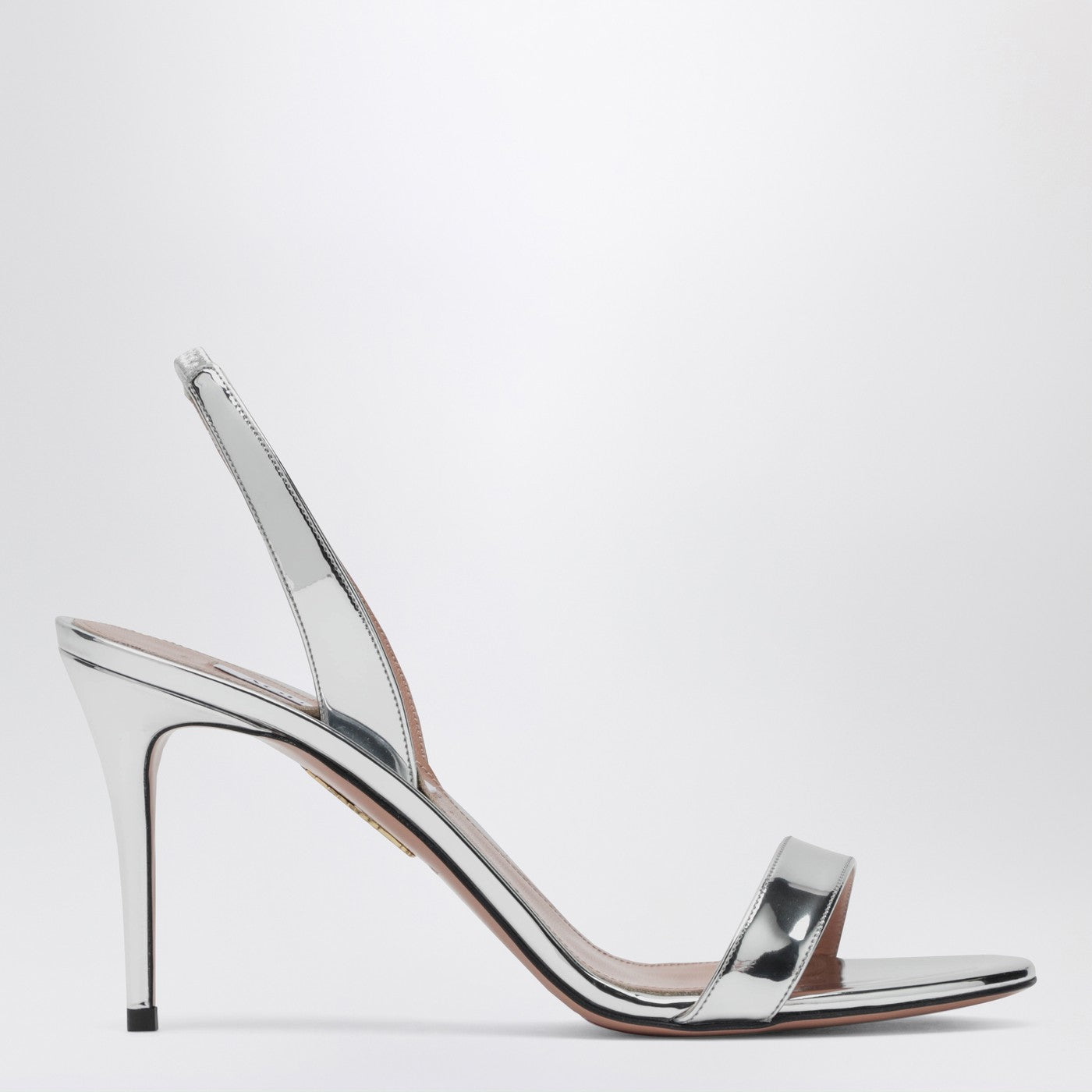 AQUAZZURA So Nude 85 Silver Sandals | TheDoubleF